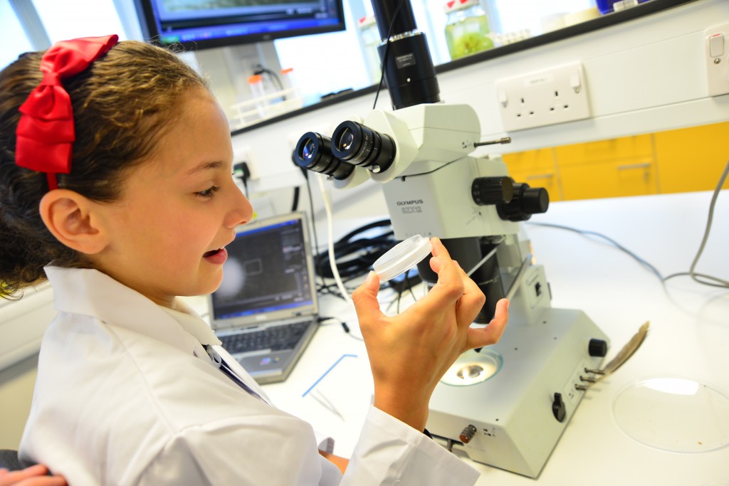 Microscope workshops inspire local school children