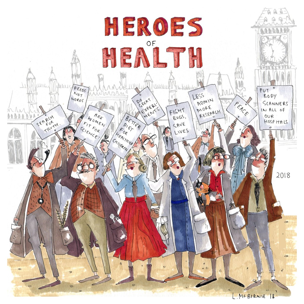 Heroes of Health comic book | MRC LMS exhibit at Science Museum Lates