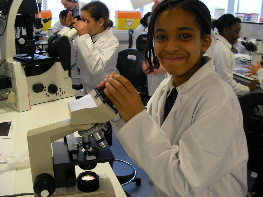 Microscope workshops inspire local school children